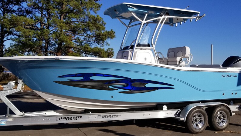 Tribal Boat Vinyl Graphics, Full Color Racing Stripes - Etsy