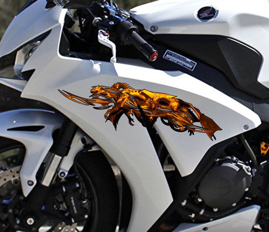 Tribal Dragon Bike Sticker Tribal Dragon Sport Bike Decal - Etsy