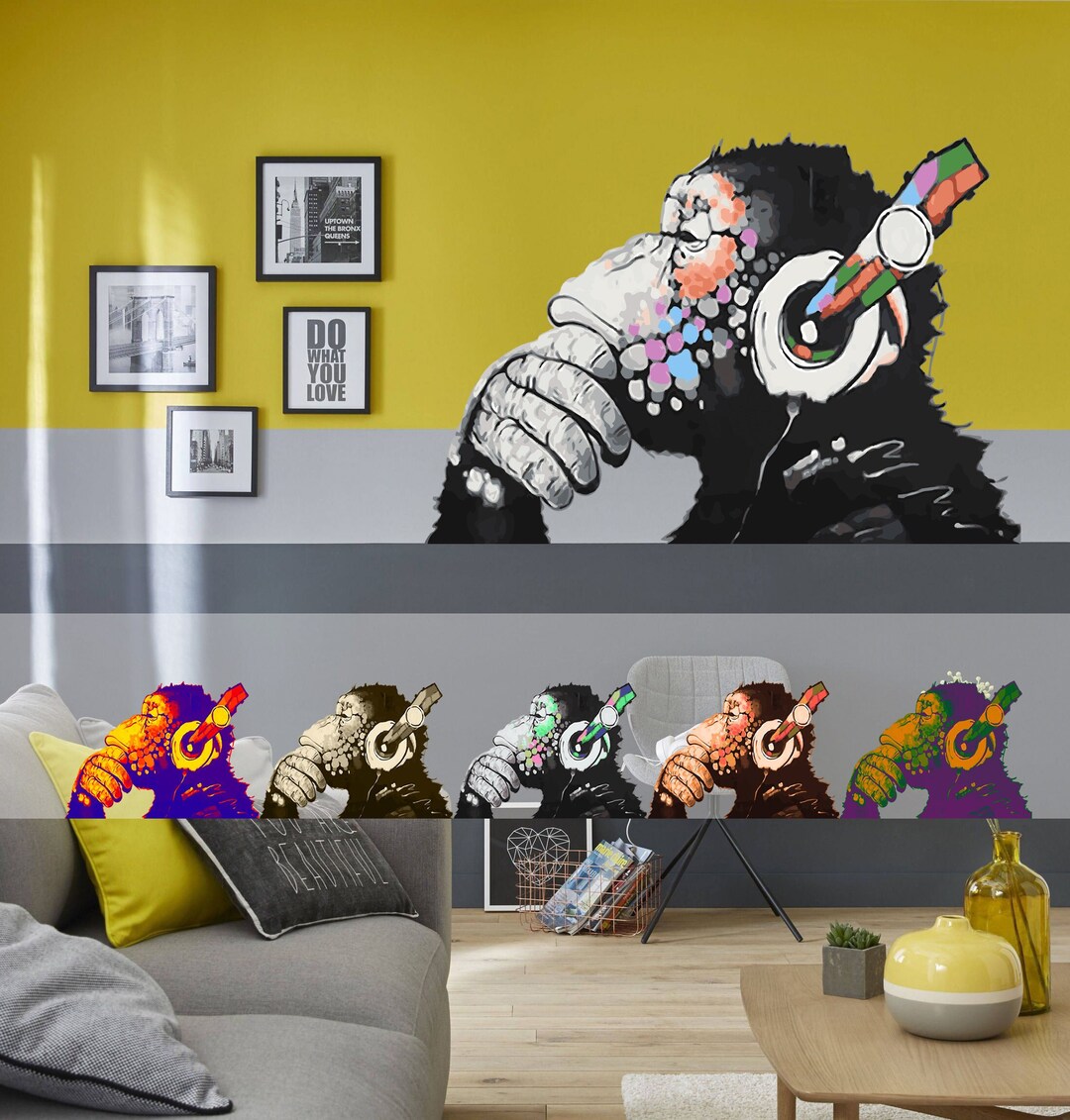 Modern Art Wall Decor Graffiti Street Style Wall Decals for Room Decor ...