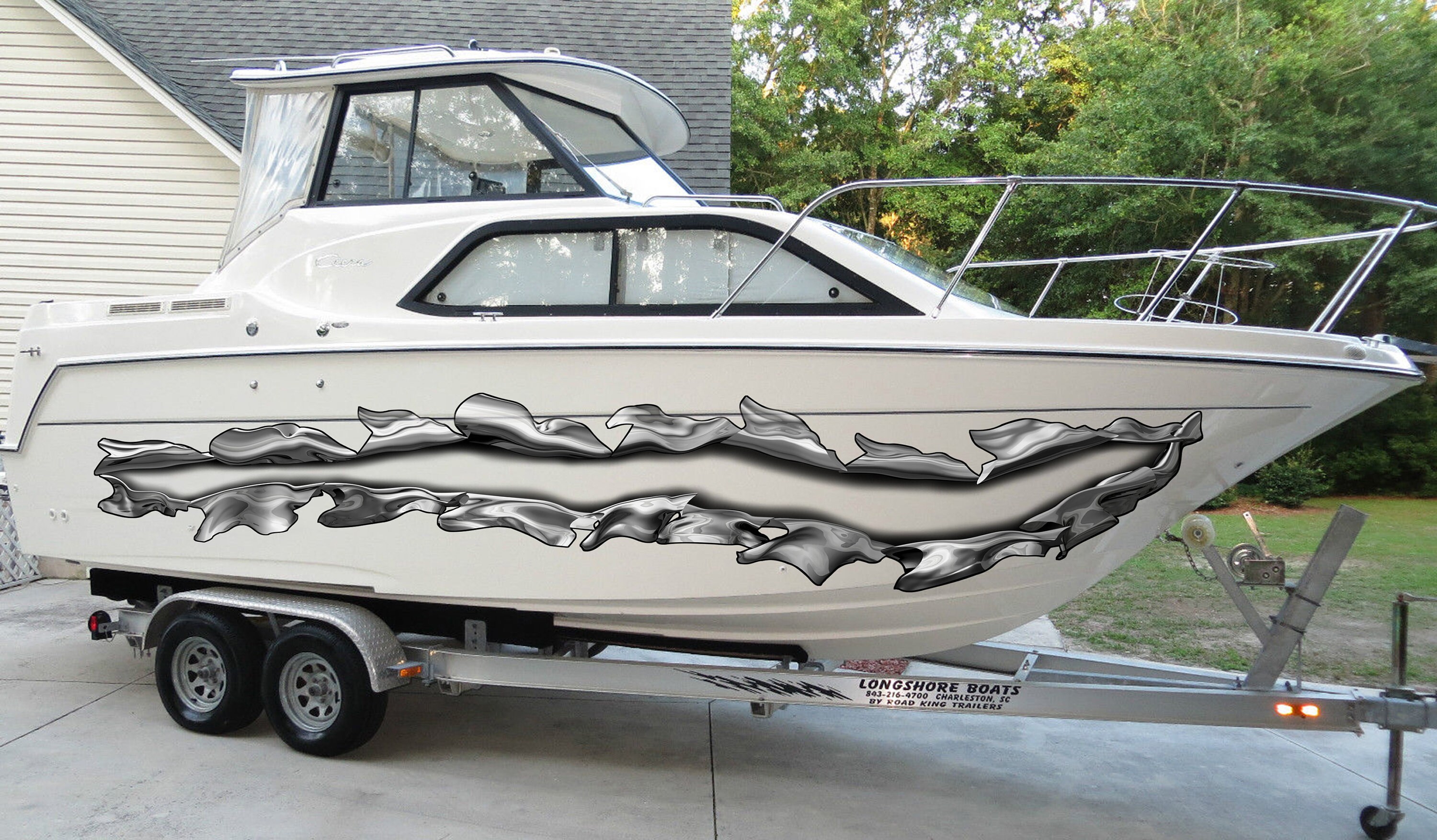 Ripped Metal Boat Sticker Ripped Metal Boat Full Color Vinyl - Etsy