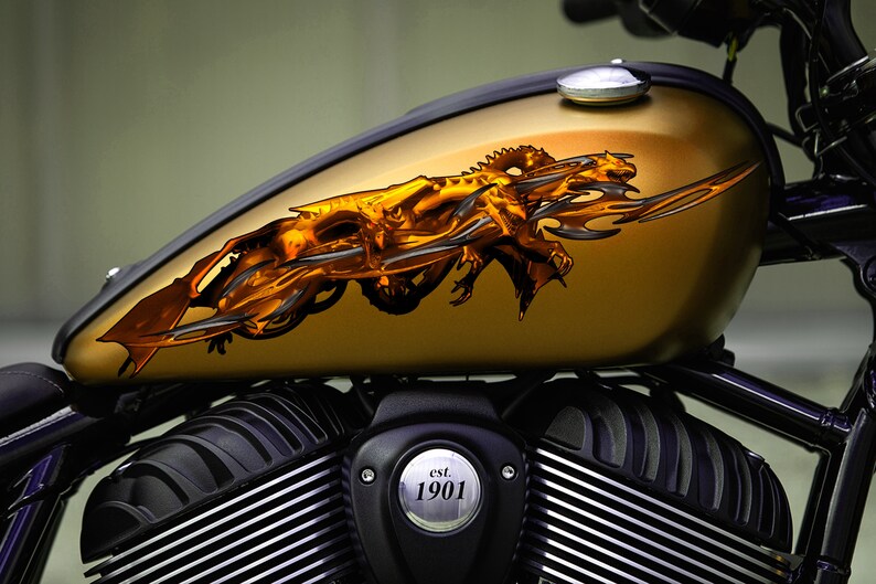 Tribal Dragon Bike Sticker Tribal Dragon Sport Bike Decal - Etsy