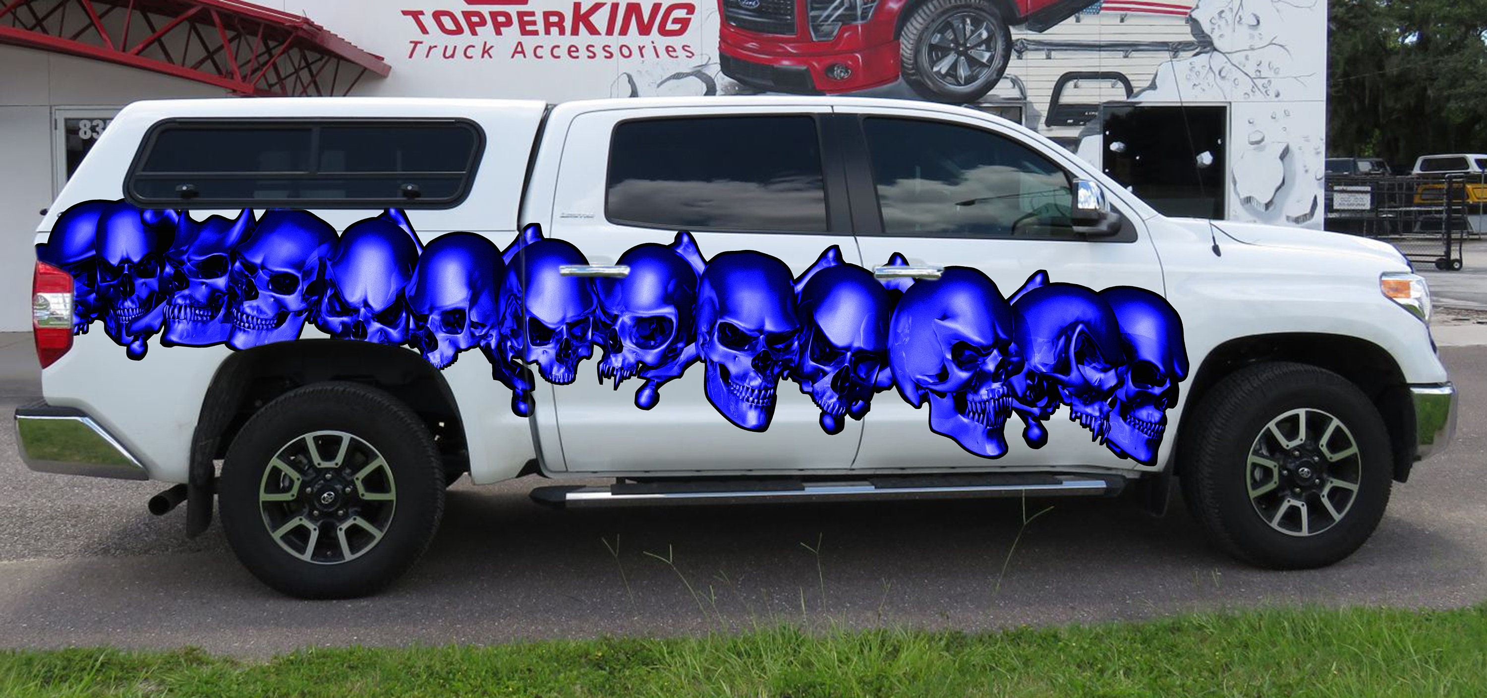 Pirate Skull Truck Vinyl Decal Skulls Full Color Car Side - Etsy