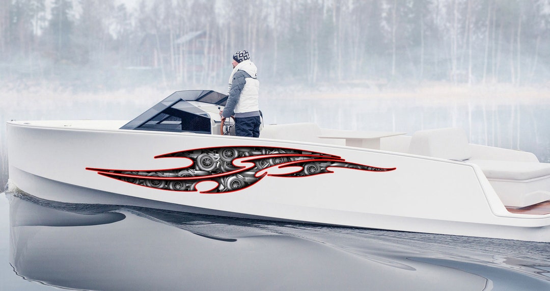 Sword Ripped Metal Boat Decals – Tribal Yacht Vinyl Wrap - Etsy
