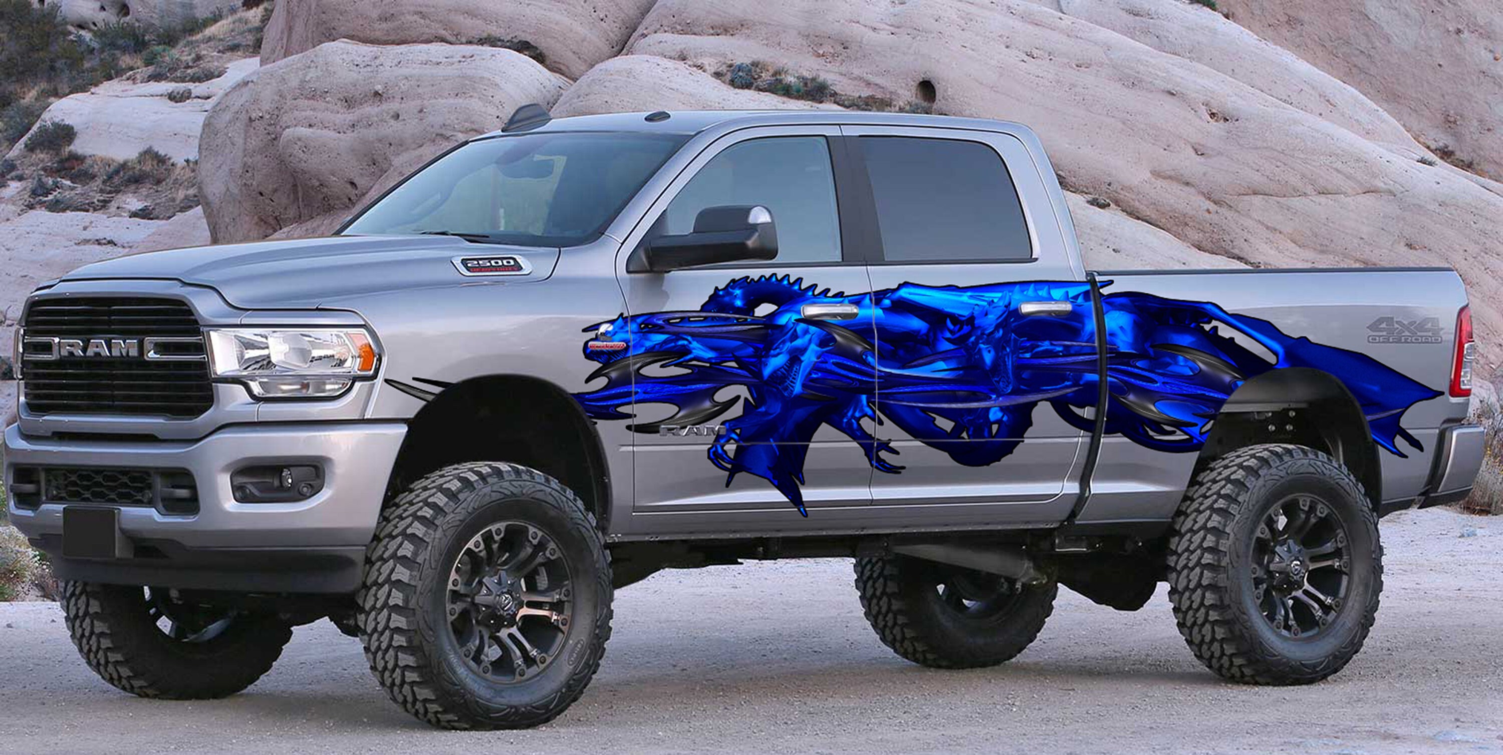 Dragons Car Decal Full Color Side Graphics 3D Dragons Racing - Etsy