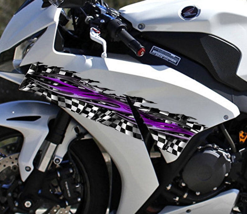 Checkered Flag Motorcycle Decals: 3D Racing Bike Vinyl Wrap - Etsy