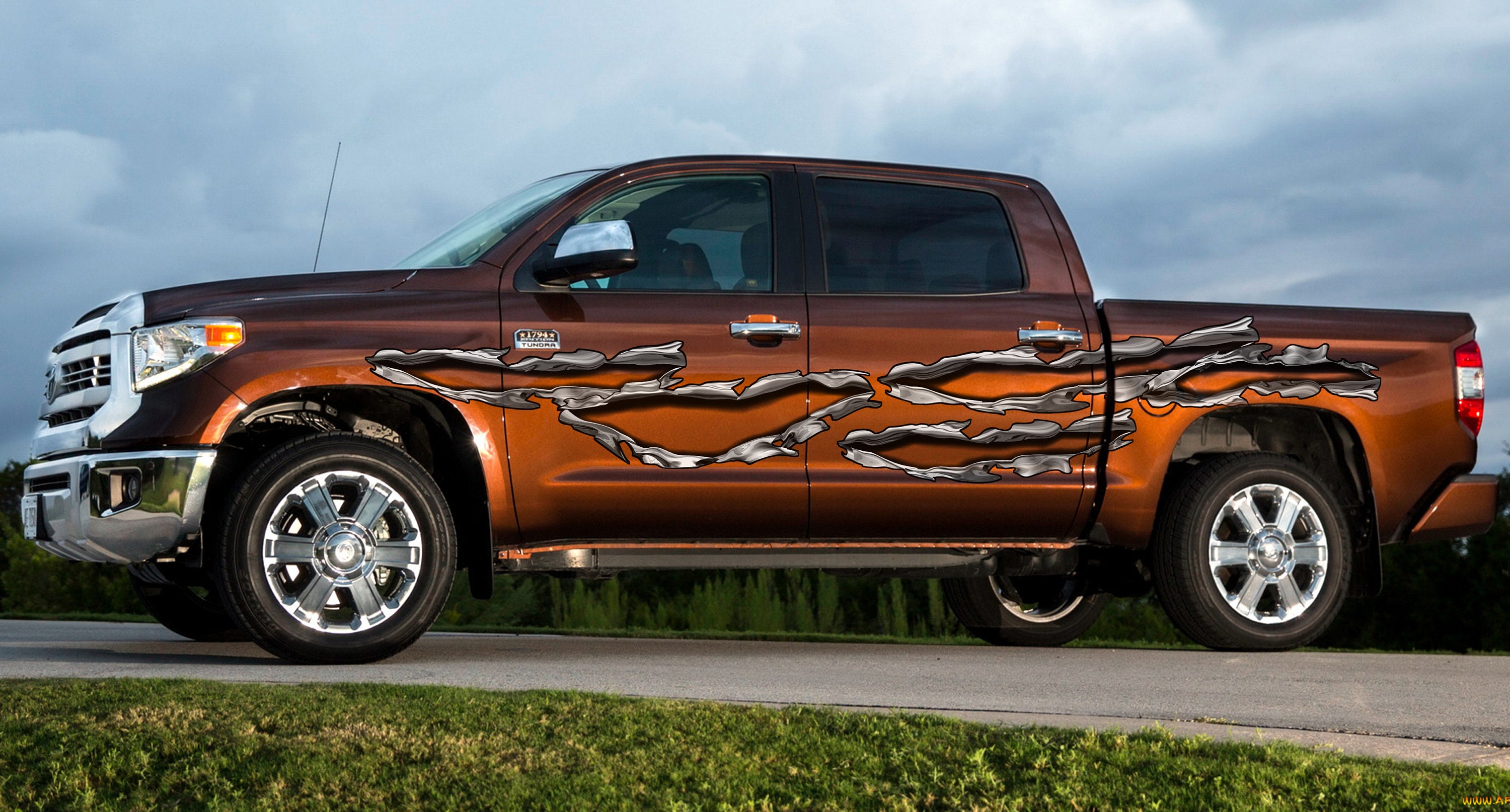 Ripped Metal Truck Vinyl Side Graphics Ripped Metal Car | Etsy