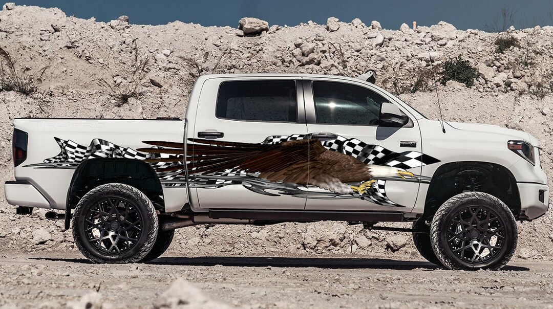 Checkered Flag Full Color Car Decal, Racing Flag Wrap Design,american ...