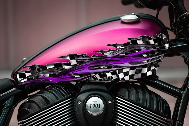 Checkered Flag Motorcycle Decals: 3D Racing Bike Vinyl Wrap - Etsy