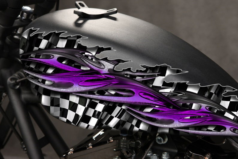 Checkered Flag Motorcycle Decals: 3D Racing Bike Vinyl Wrap - Etsy