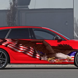 US Eagle Full Color Car Vinyl Design, American Pride Car Wrap ...