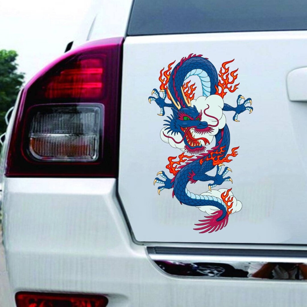 Chinese Dragon Decal Dragon Anime Wall Decal Dragon Car - Etsy