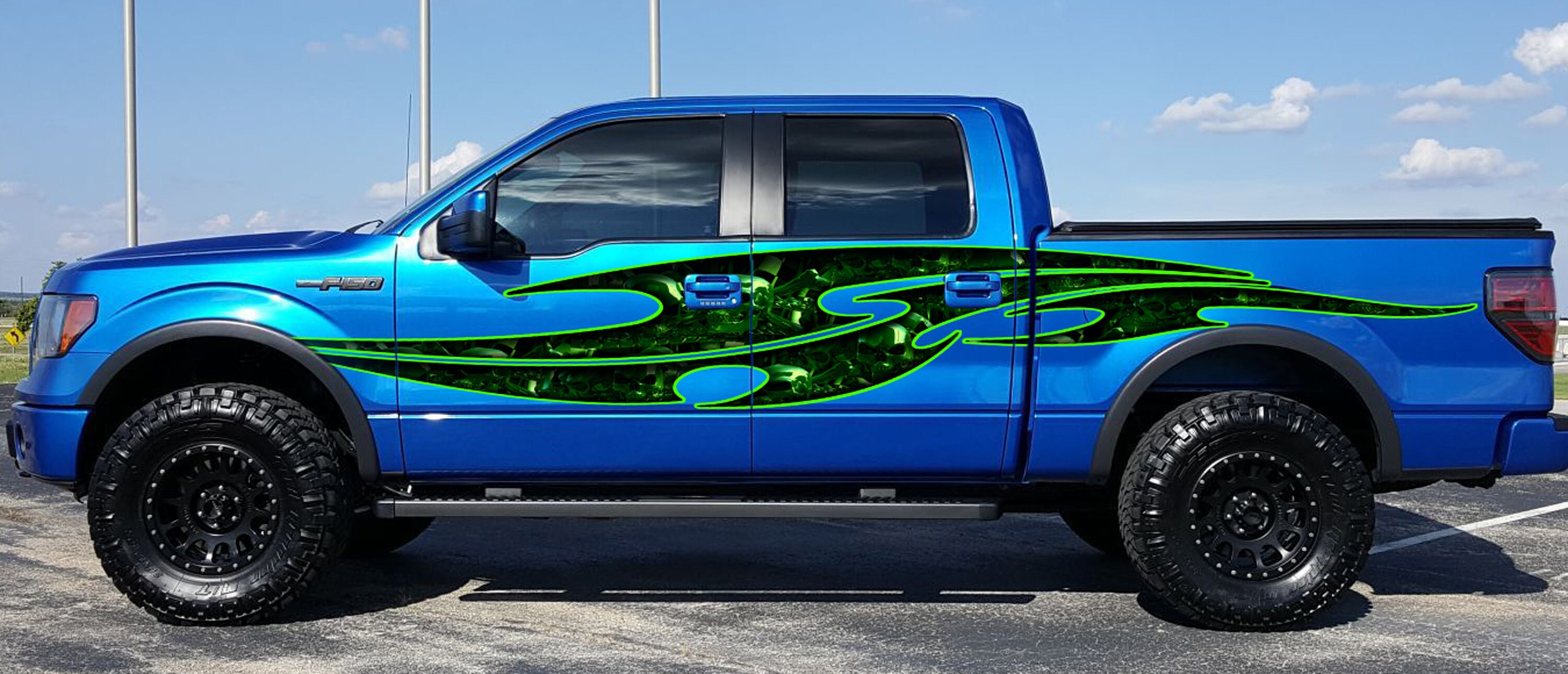 3D Car Graphic Scull Ripped Metal Decal Full Color Car Vinyl - Etsy