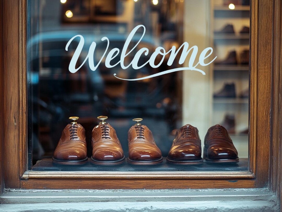 Welcome Sign for Business Storefront - Welcome Sticker Sign for Store ...