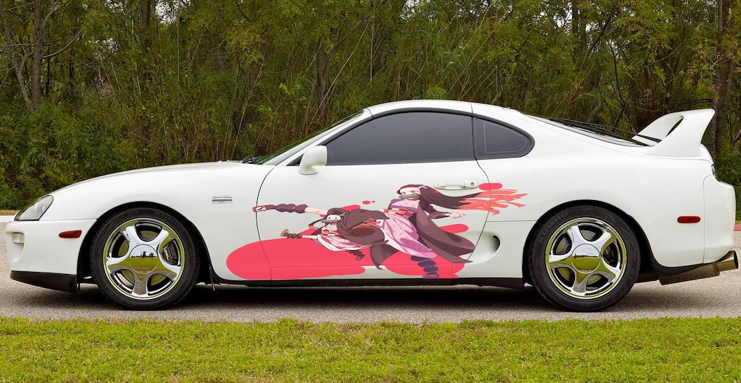 Anime Car Side Design, Anime Girl Car Sticker, Large Vehicle Graphics ...