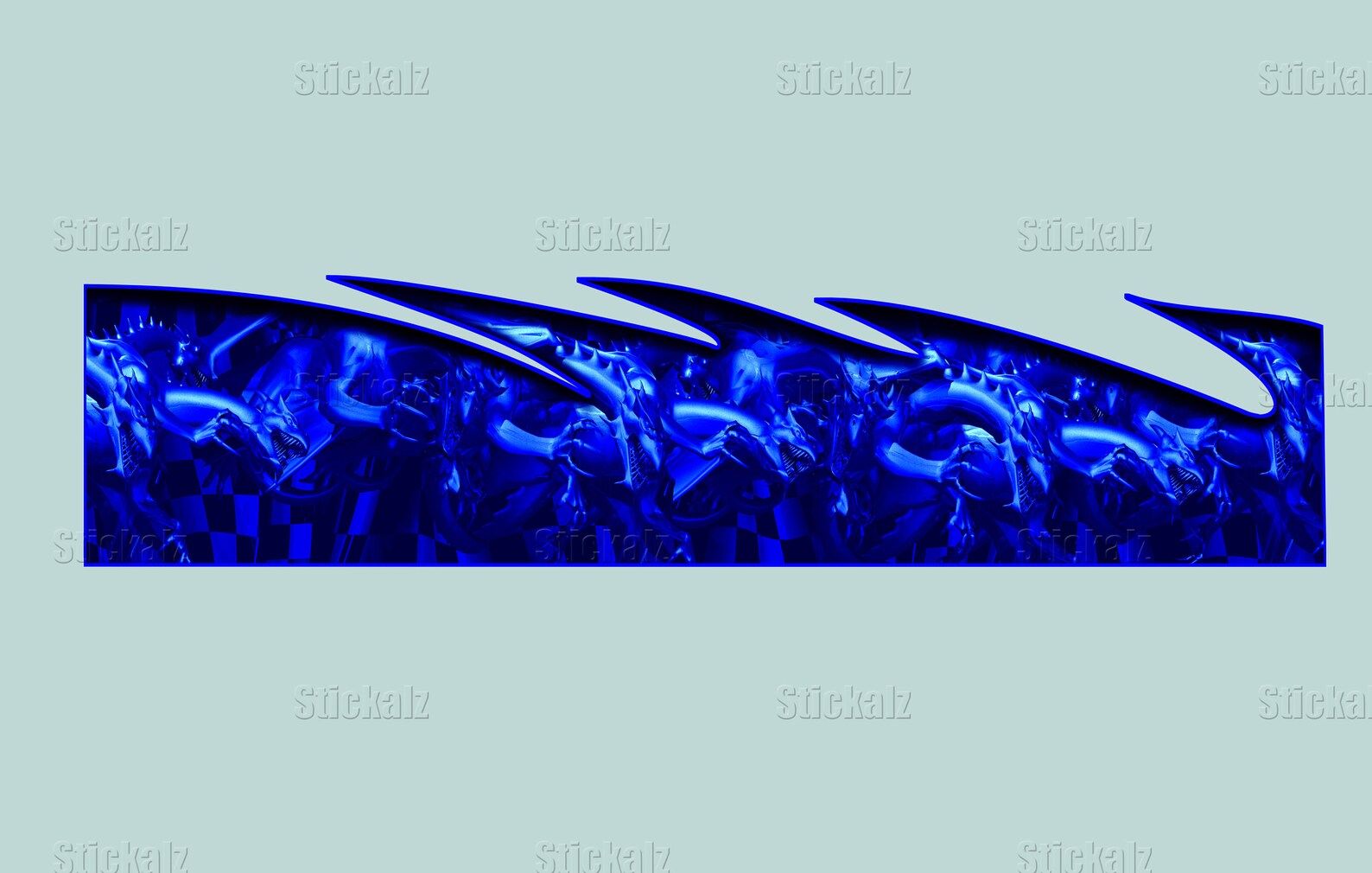 3D Checkered Flag Ripped Metal Boat Vinyl Dragons Boat Wrap | Etsy