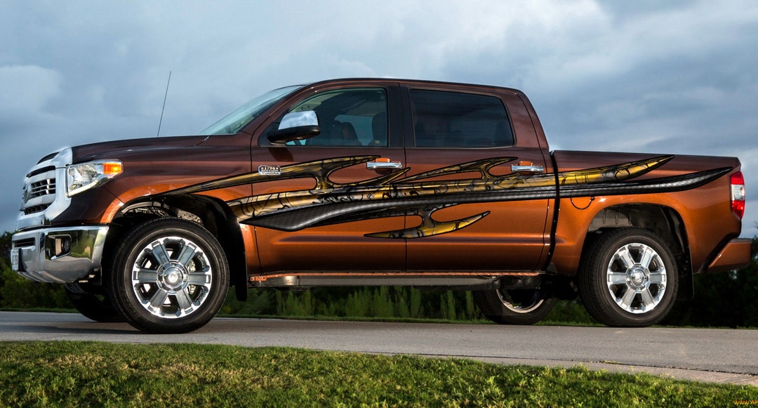 3D Racing Stripes Truck Wrap, Racing Stripes Truck Graphics, Tribal ...