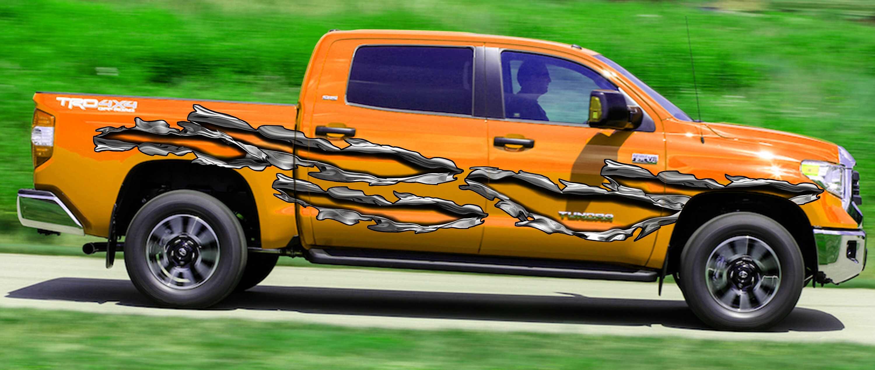 Ripped Metal Truck Vinyl Side Graphics Ripped Metal Car | Etsy