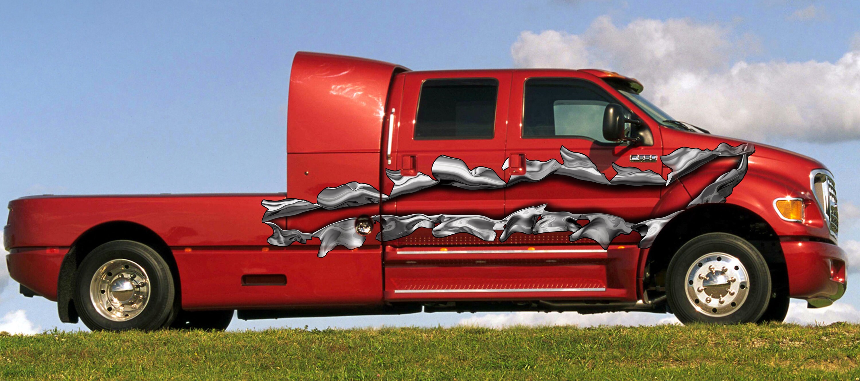 Ripped Metal Car Decal Ripped Metal Full Color Car Vinyl - Etsy