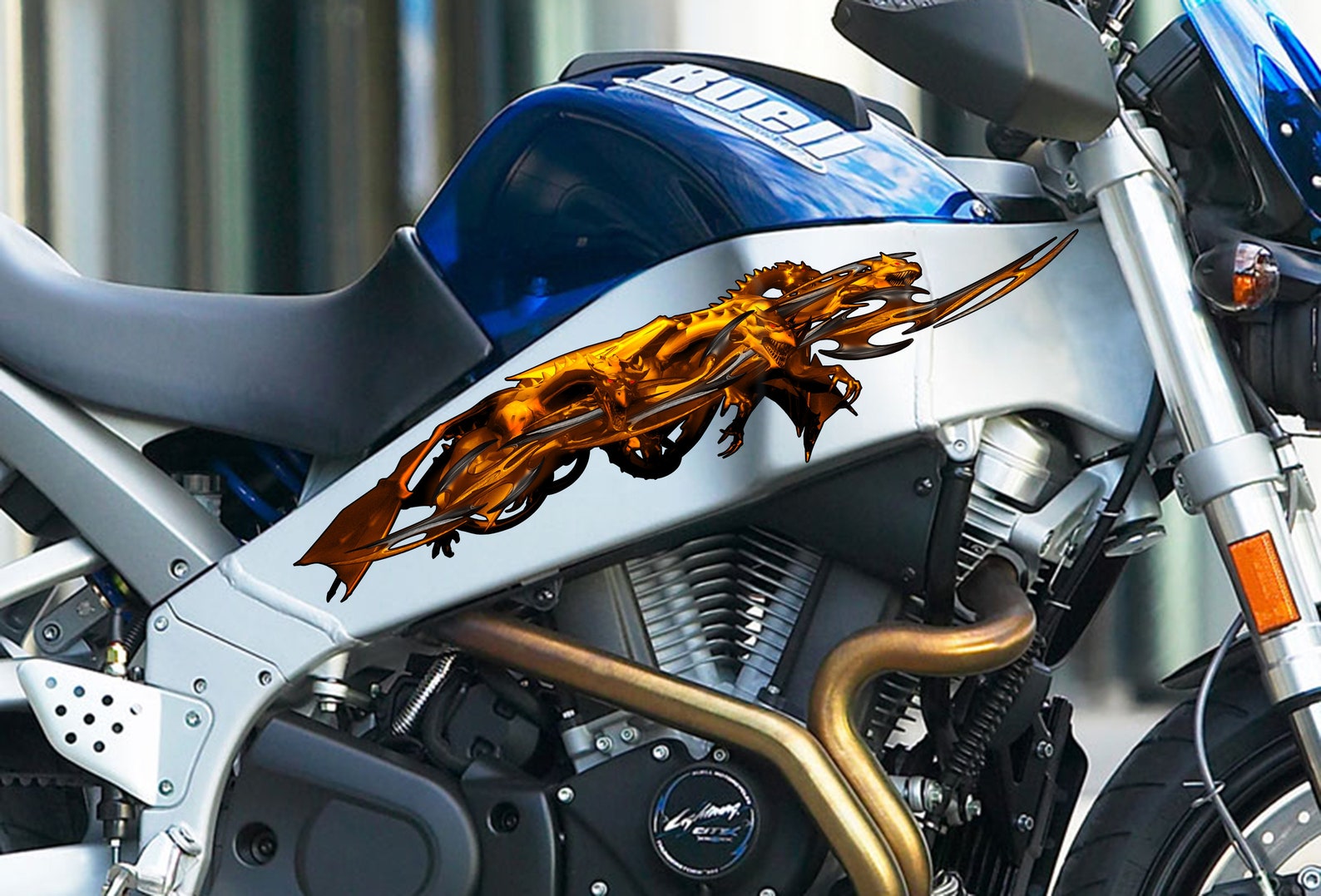 Tribal Dragon Bike Sticker Tribal Dragon Sport Bike Decal - Etsy
