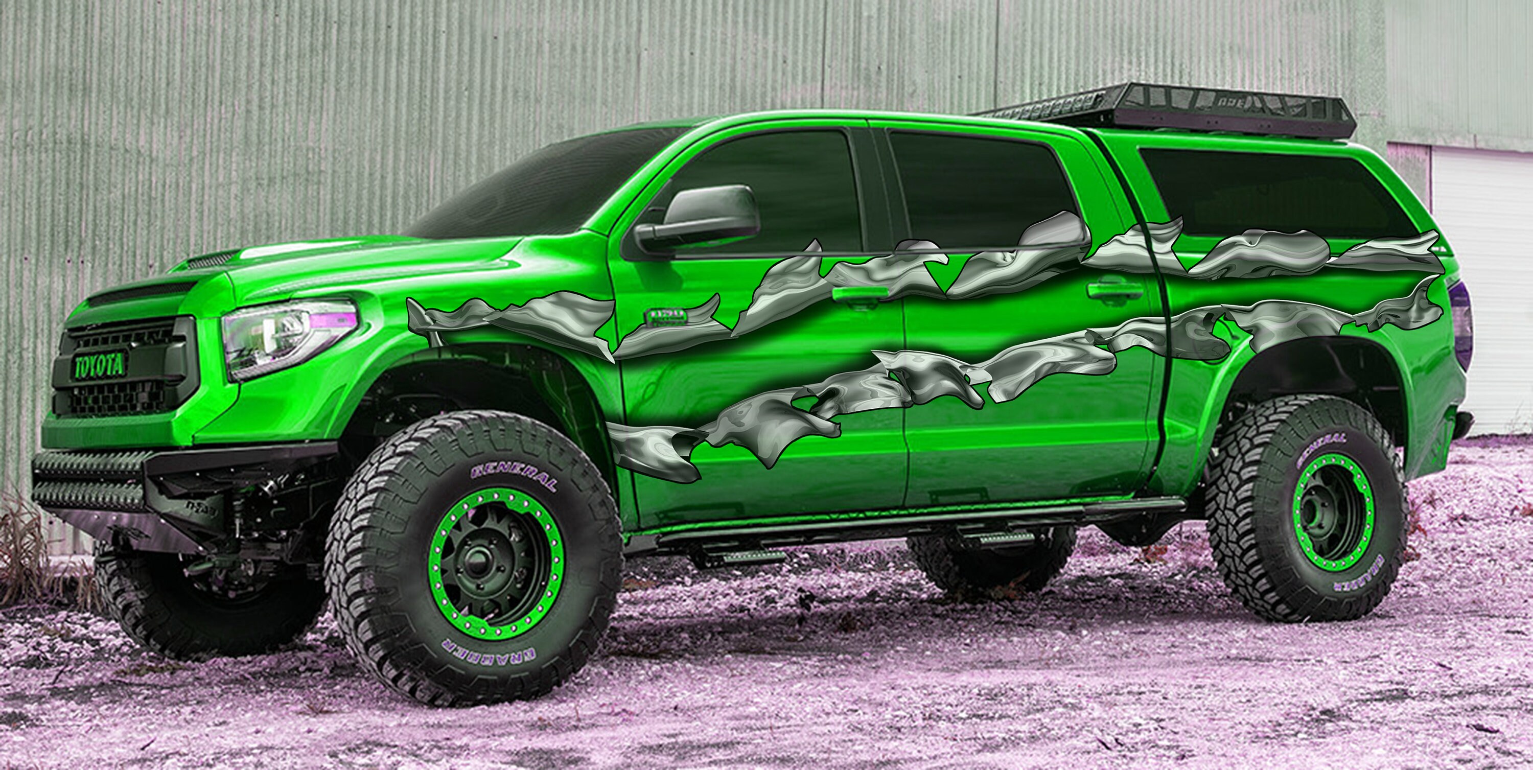 Ripped Metal Car Decal Ripped Metal Full Color Car Vinyl - Etsy