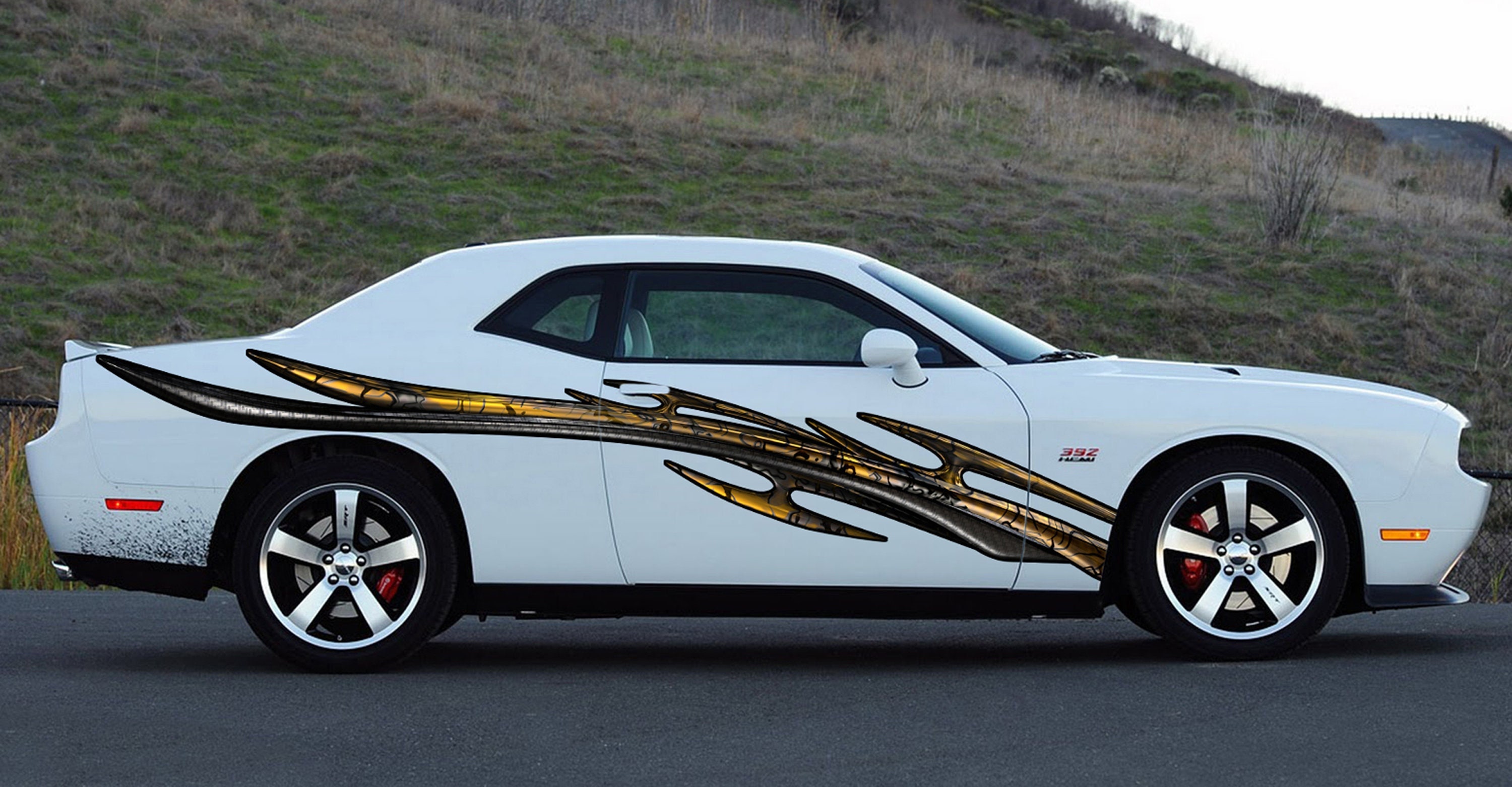 Tribal Street Racing Graphic, Decal for Sport Cars, Tribal Car Graphics ...