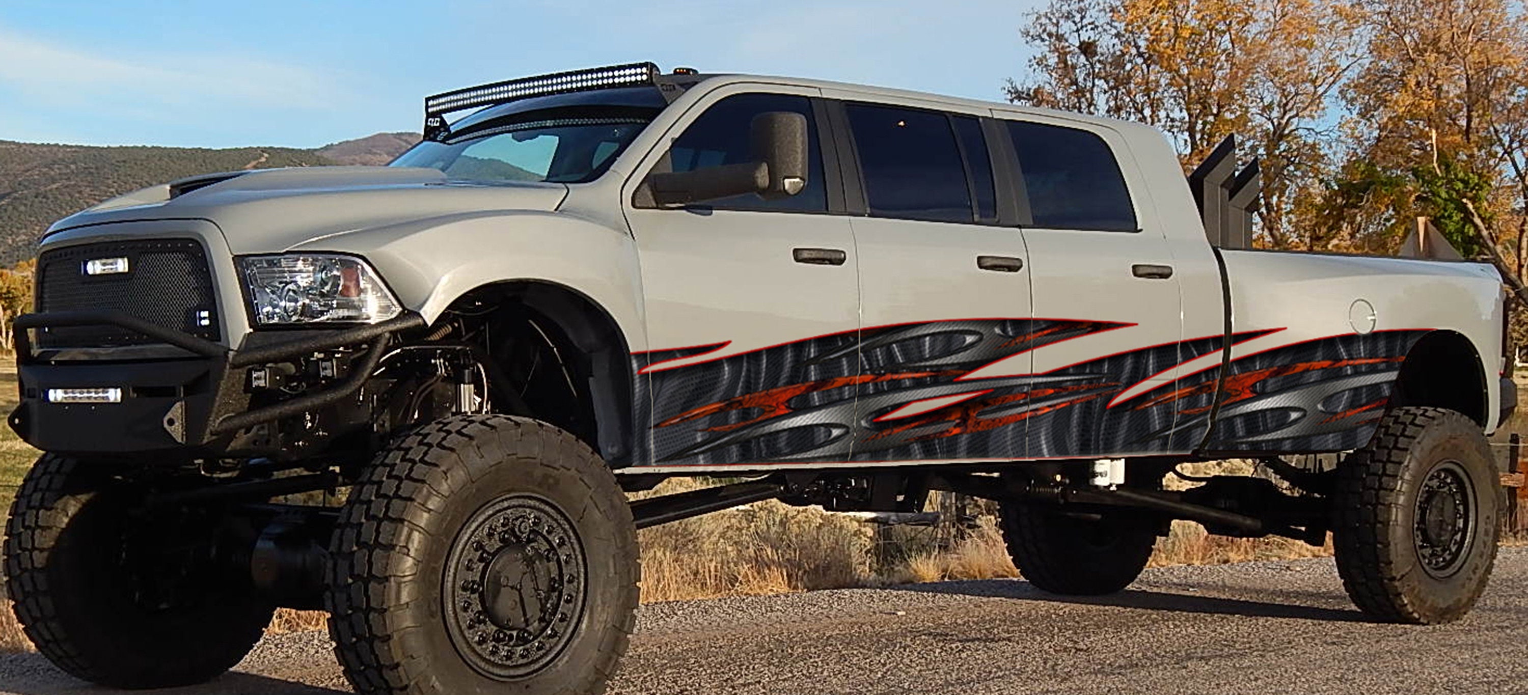 3D Tribal Car Wrap, Racing Stripes Car Vinyl, Tribal Car Vinyl Decals ...