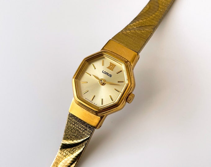 Vintage Ladies' Gold-tone Lorus Quartz Watch With Octagon Dial - Etsy