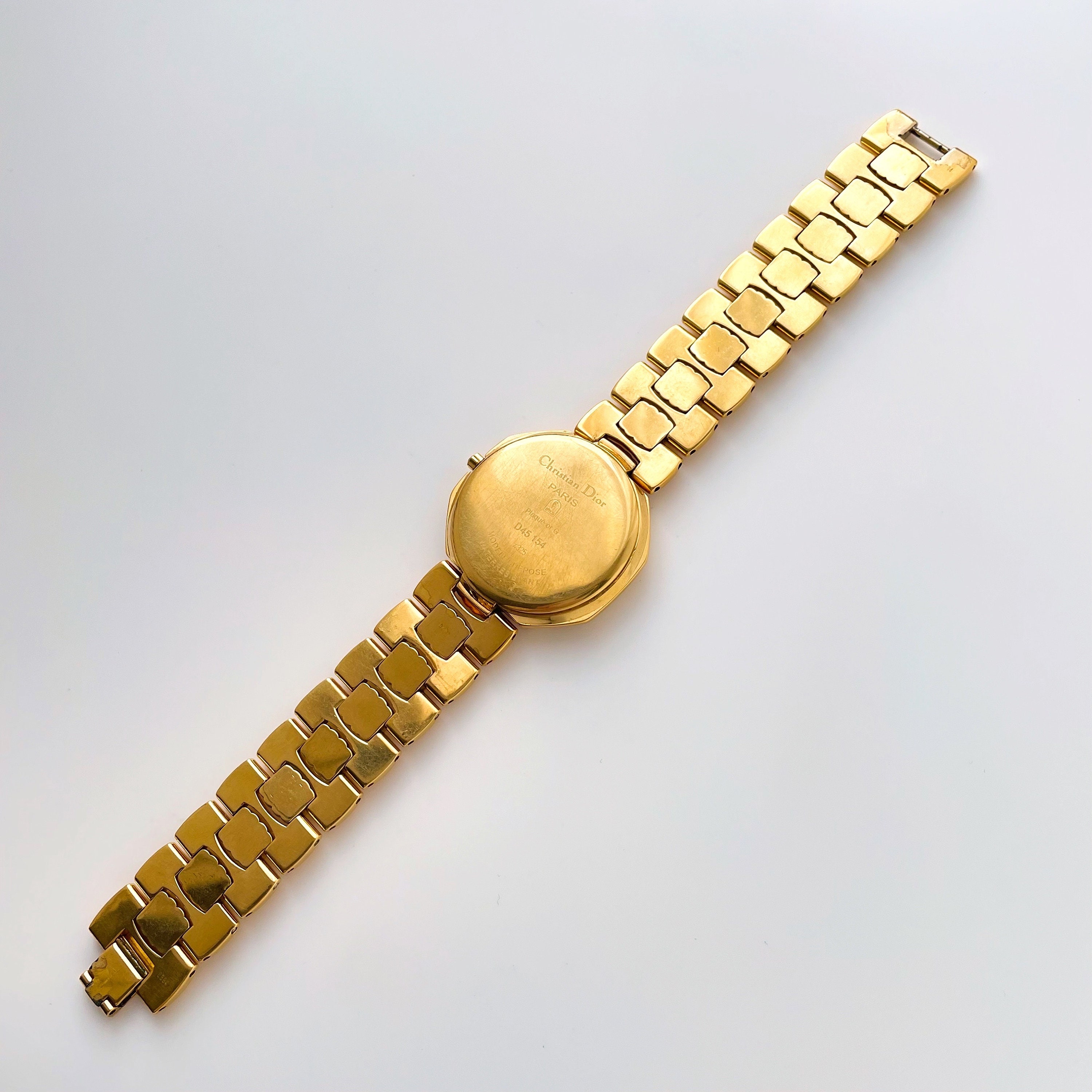 Vintage Gold-plated Christian Dior Unisex Quartz Watch With Vintage Gold-plated Christian Dior Unisex Quartz Watch With