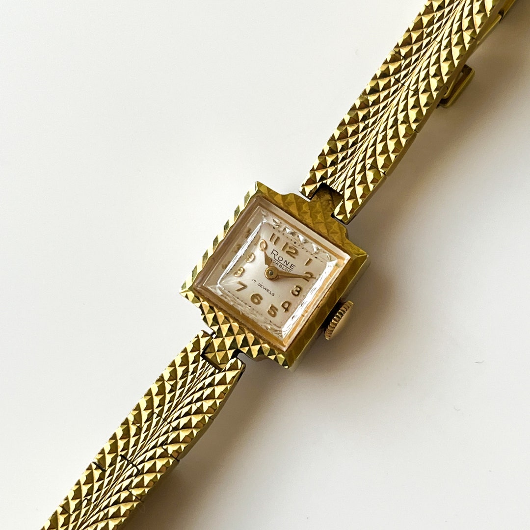 Tiny 1966 Ladies' Rone Mechanical Watch With Gold-plated Bracelet - for ...