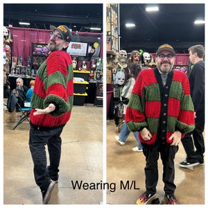 Handmade Patchwork Crochet Cardigan, Oversized Horror Themed Sweater - Etsy