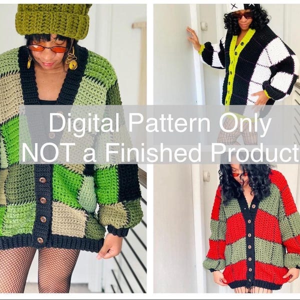 Patchwork Cardigan - Etsy
