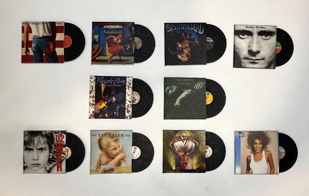 1:12 Miniature 80's Classic Rock Vinyls - Etsy