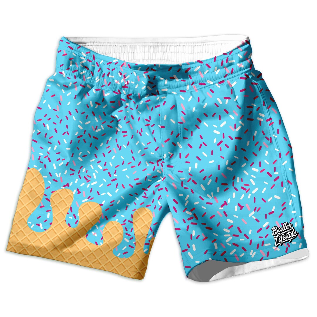 Baseball Ice Cream Drip Swim Trunks , Boys Baseball Gifts, Youth ...