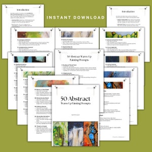 50 Abstract Warm-up Painting Prompts | Art Exercises | Digital Product ...