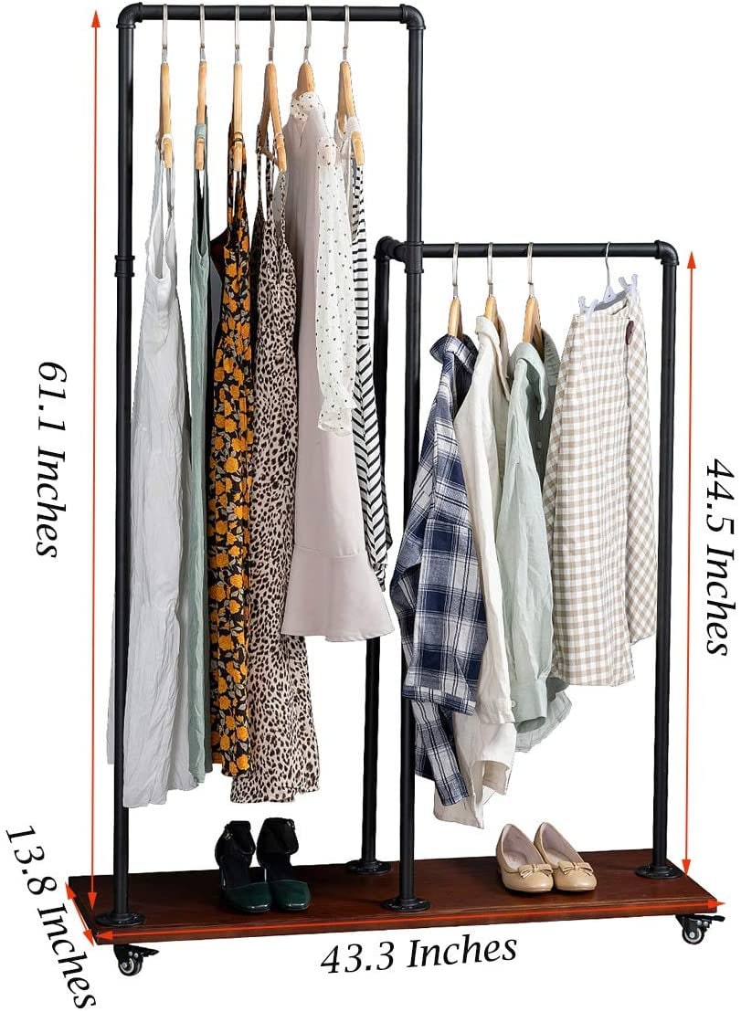 Estante de ropa colgante con estantes organizador de ropa | Etsy