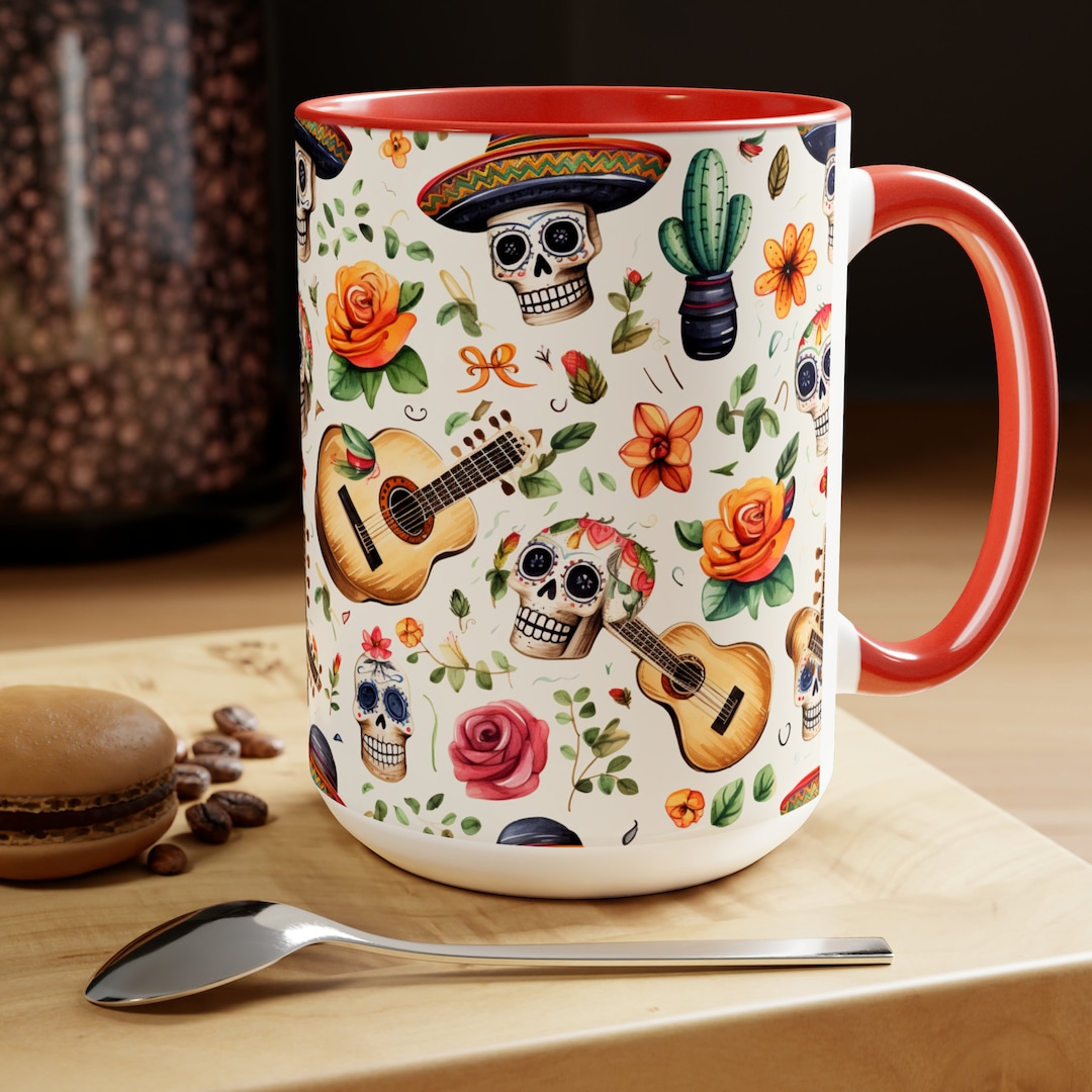 Day of the Dead, Dia De Los Muertos Two-tone Coffee Mugs, 15oz - Etsy
