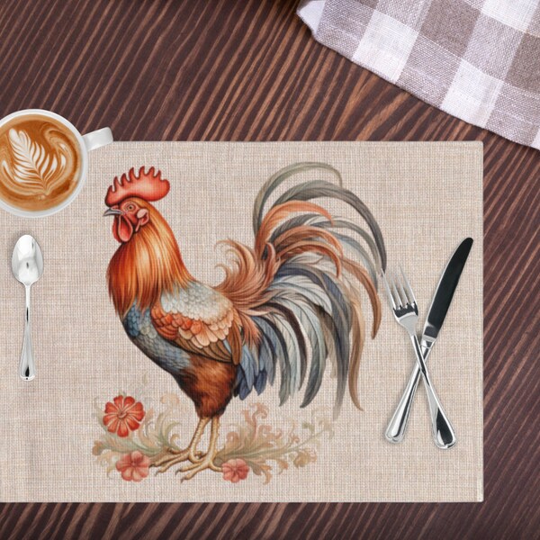 Rooster Table Cloth - Etsy