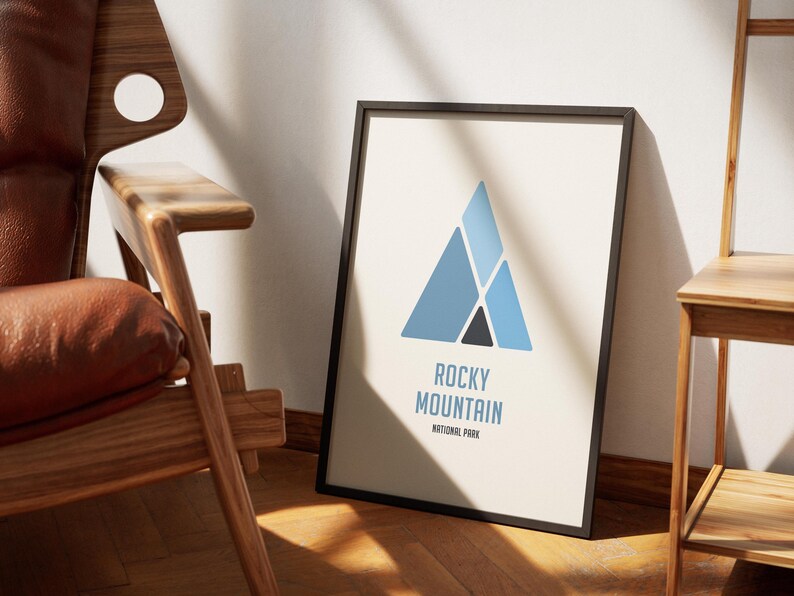 Rocky Mountain National Park Poster: Minimalist Abstract Landscape Art ...
