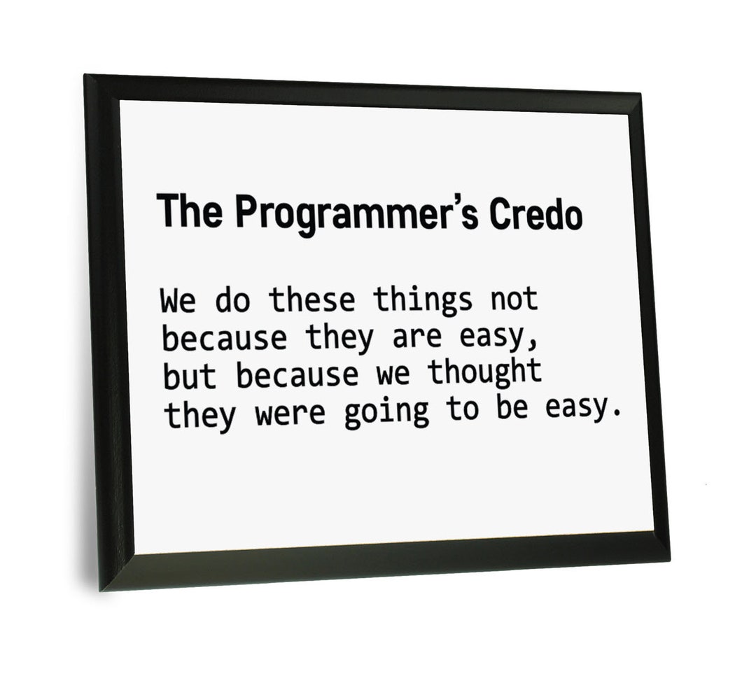 Programmer's Credo Wood Plaque Sign 8x10 - Gift for Programmer Software ...