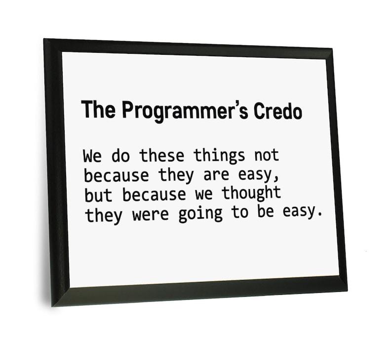 Programmer's Credo Wood Plaque Sign 8x10 - Gift for Programmer Software ...