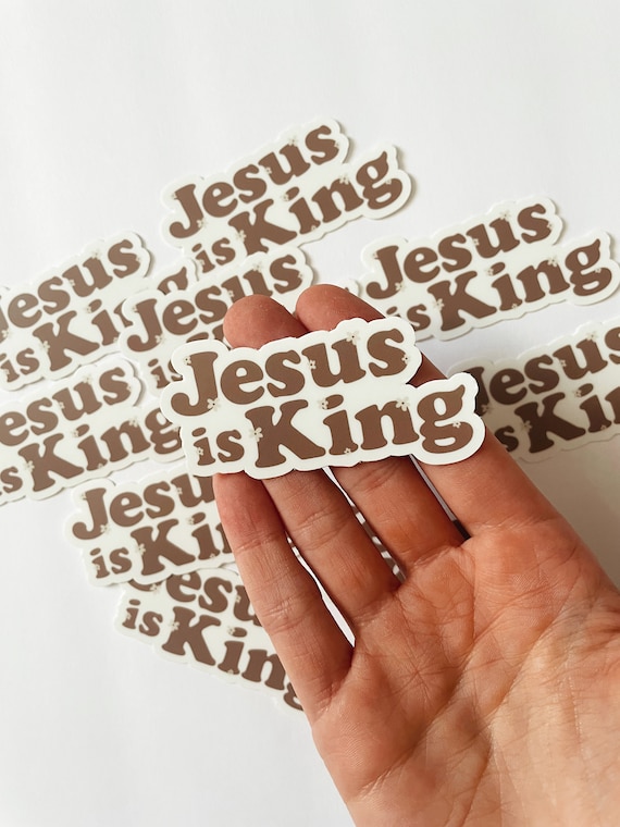 Jesus is King Sticker Faith Stickers Jesus Sticker - Etsy