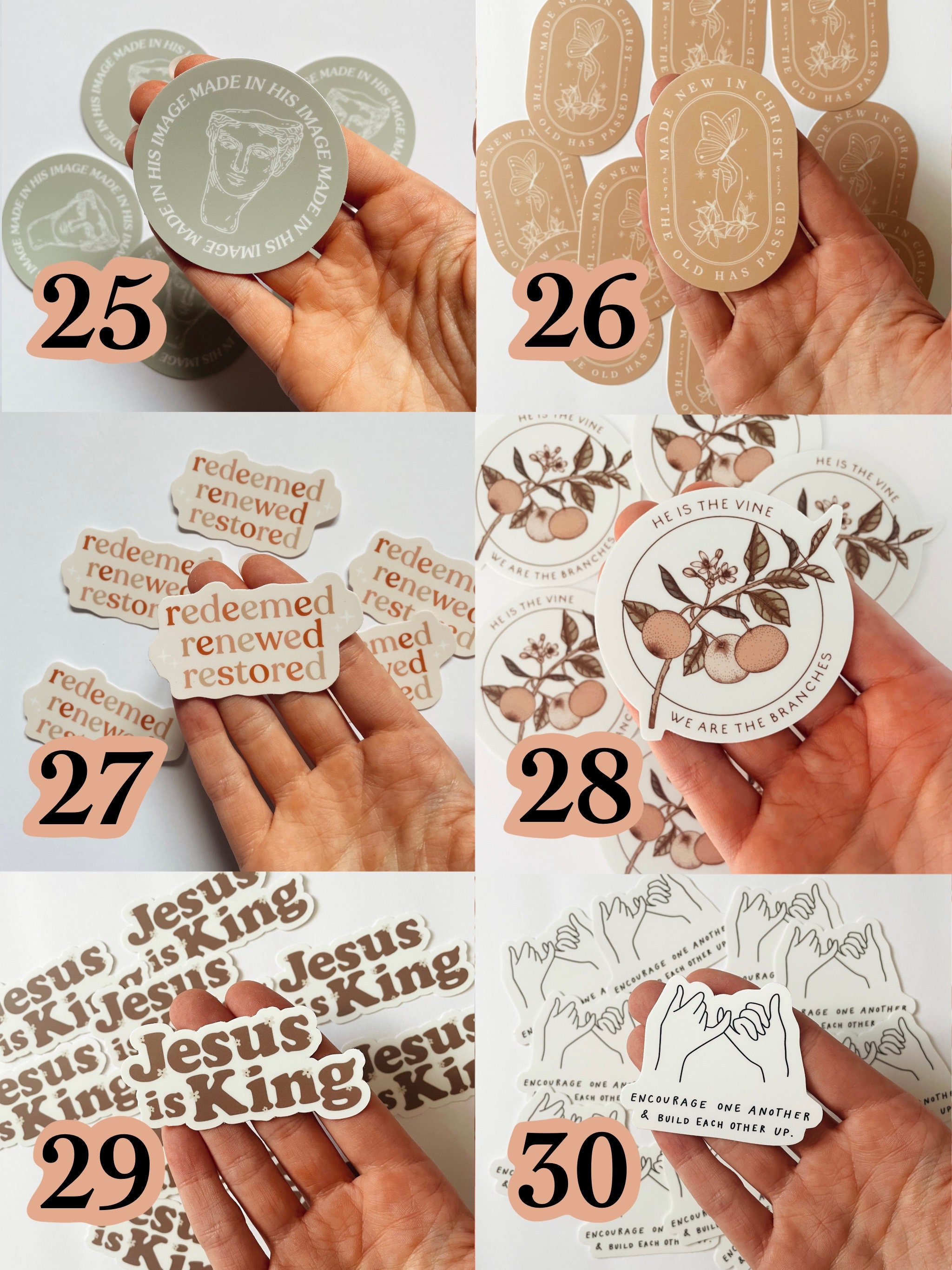 Build Your Own Christian Vinyl Sticker Pack Faith Stickers - Etsy UK