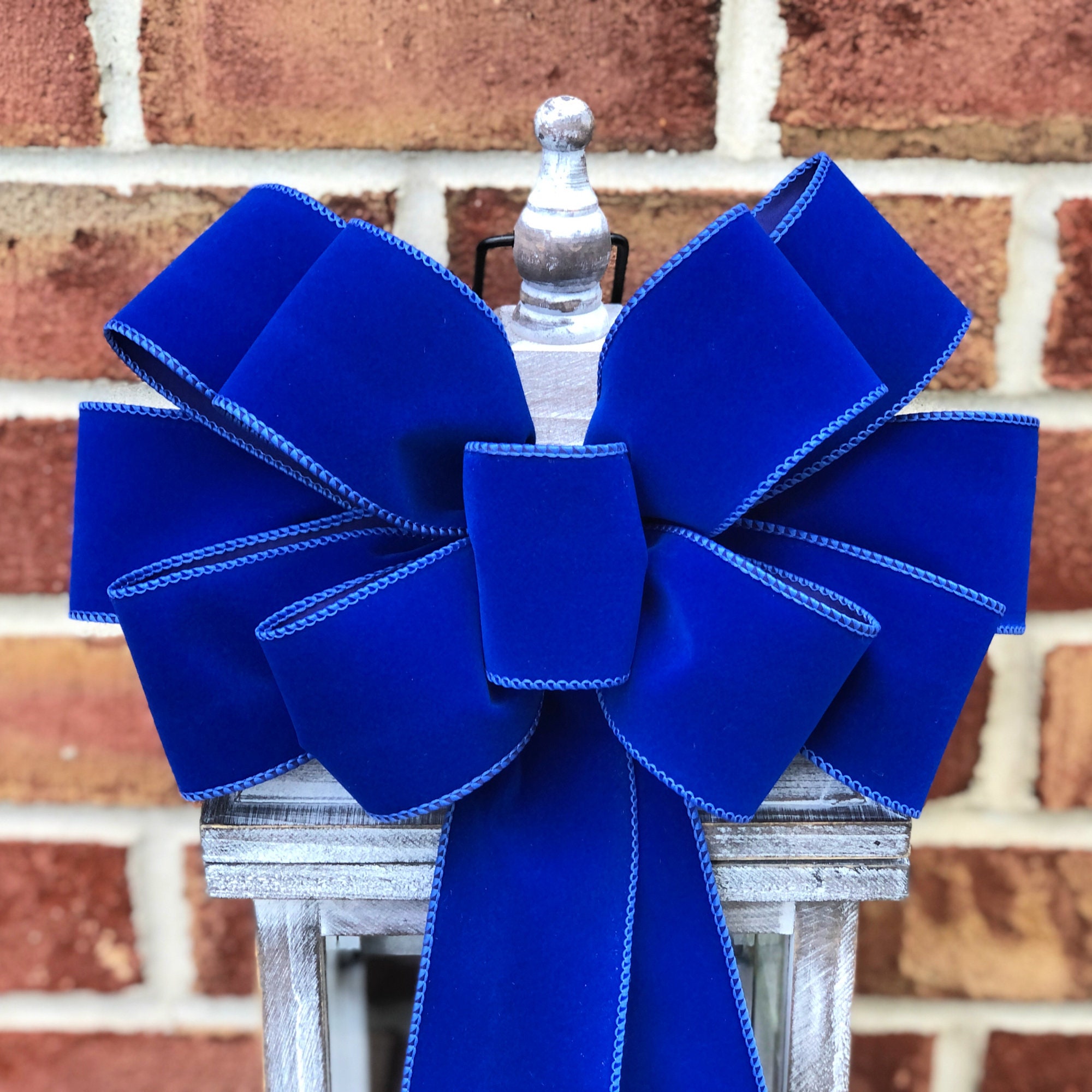 Blue Christmas Bow