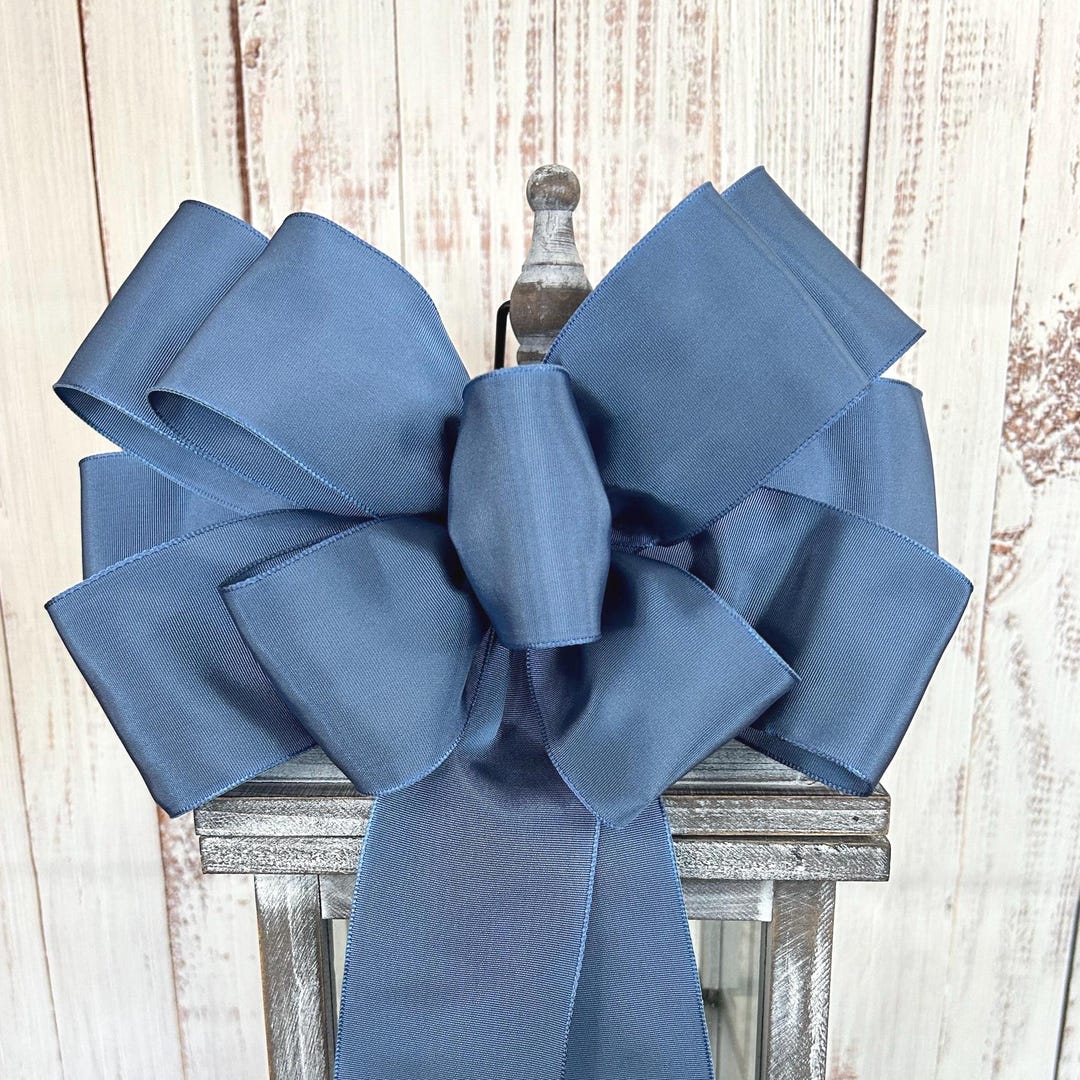 Williamsburg Blue Bow, Blue Christmas Bow, Bow for Wreath, Multiple ...