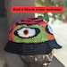 All-seeing Eye Bucket Hat - Handmade Crochet Knit Granny Square - Sun ...