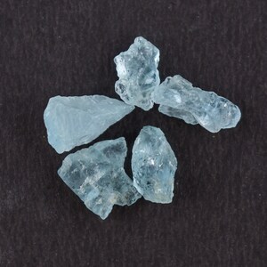 30cts Raw Blue Aquamarine Rough Crystals, Jewelry Making Suppy, Natural ...