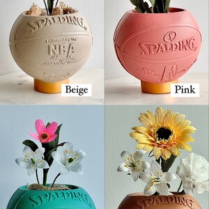 Spalding NBA Basketball Planter Pot Flower Vase Interior Design - Etsy