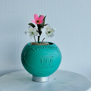 Spalding NBA Basketball Planter Pot Flower Vase Interior Design - Etsy