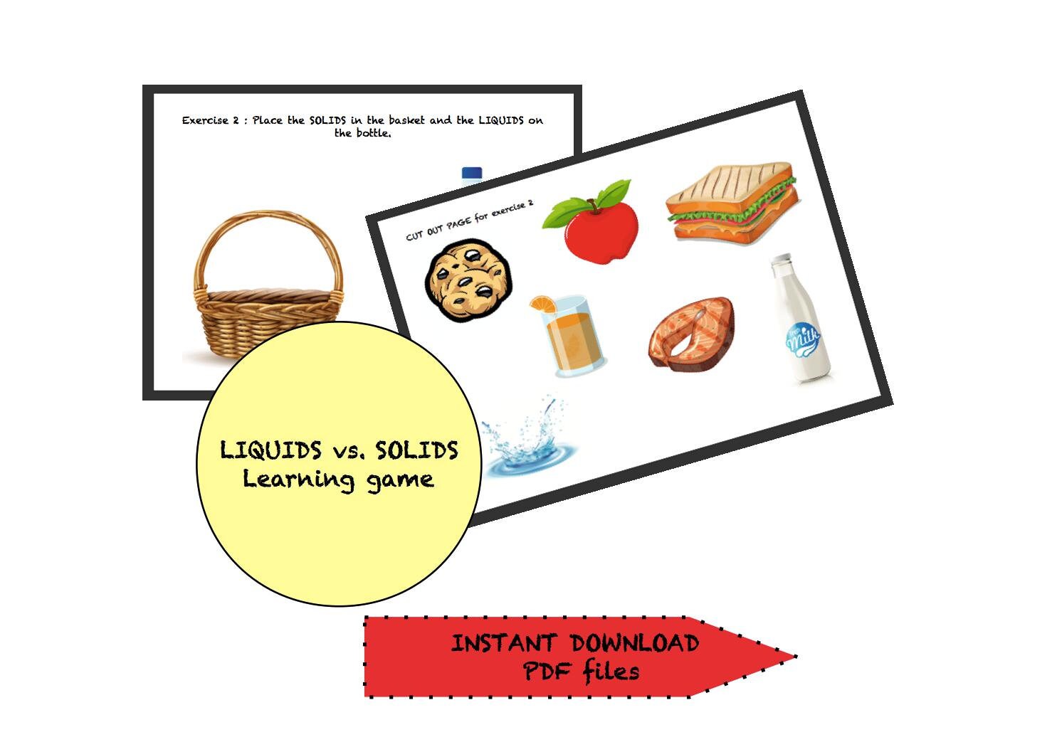 Food Learning Games - Toddler Printable, Preschool Exercices, Busy Book ...