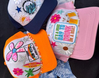 Lake Life Summer Vibes Beach Trucker Hat, Vacation Trucker Hat , Womens ...